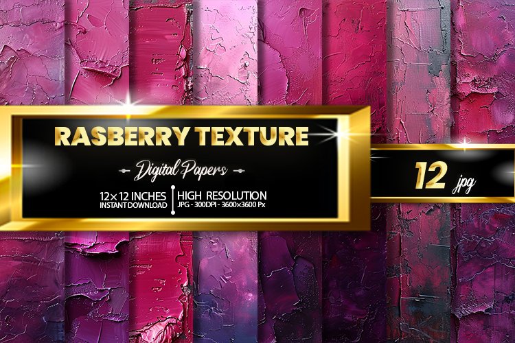 Rasberry Texture Digital Papers Bundle