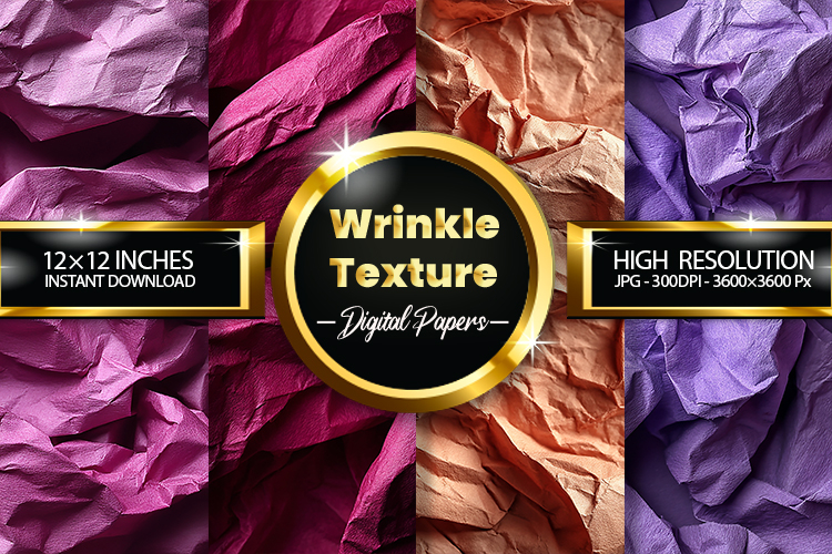 Wrinkle Texture Digital Papers - 04 Variations (5444549)