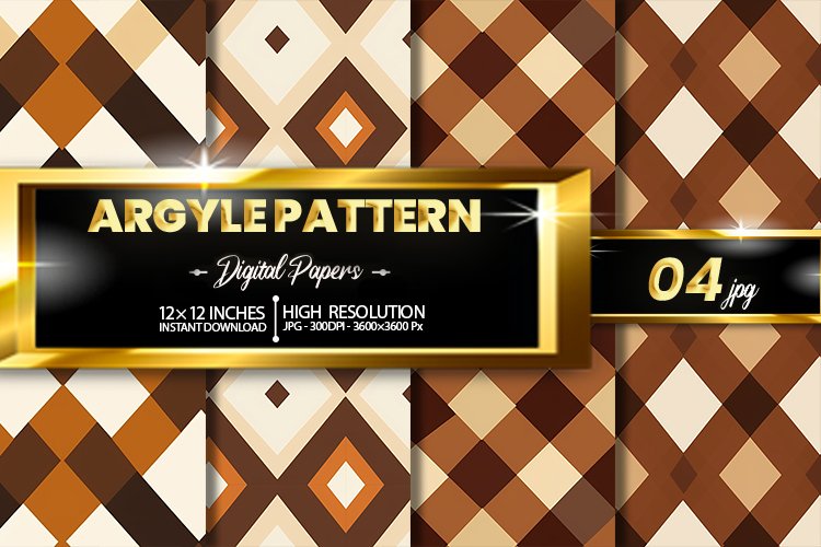 Argyle Pattern Digital Papers - 04 Variations (4231276)
