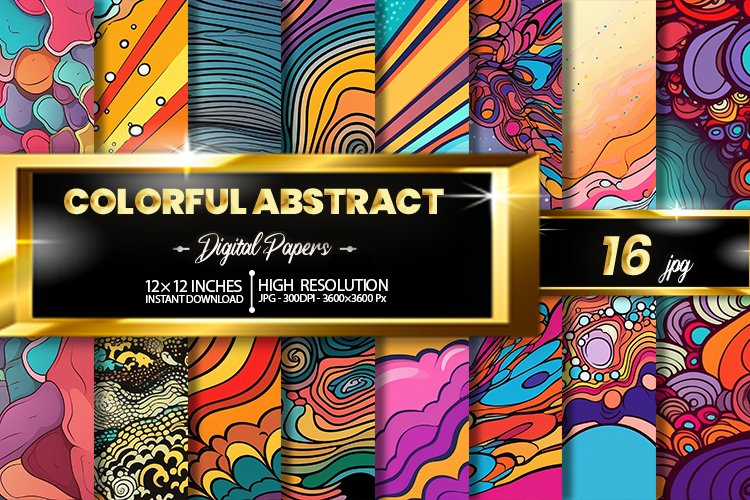 Colorful Abstract Digital Papers (4231578)