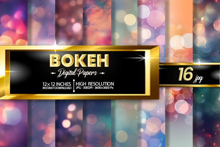 Bokeh Digital Papers Bundle (3446820)