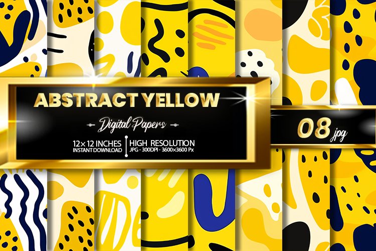 Abstract Yellow Digital Papers (4231268)