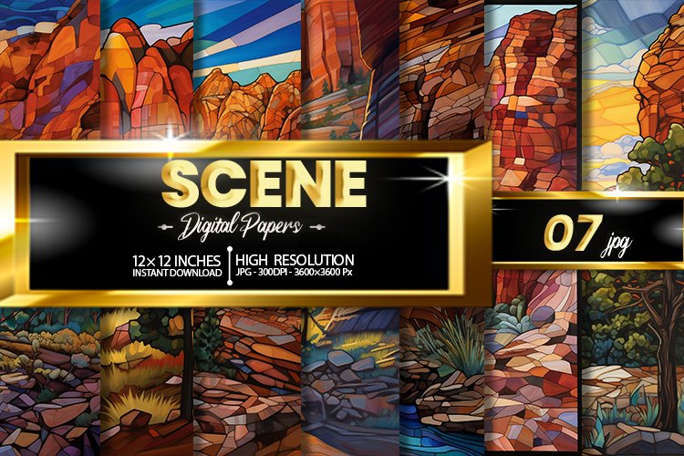 Scene Digital Papers Bundle