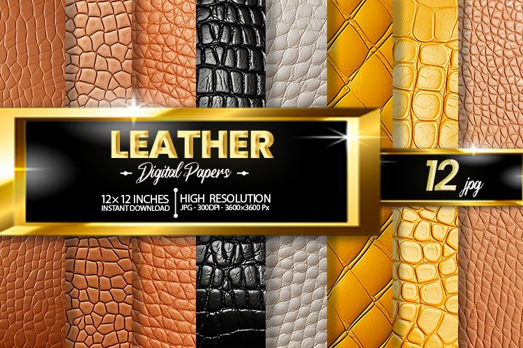 Leather Digital Papers Bundle (3452997)