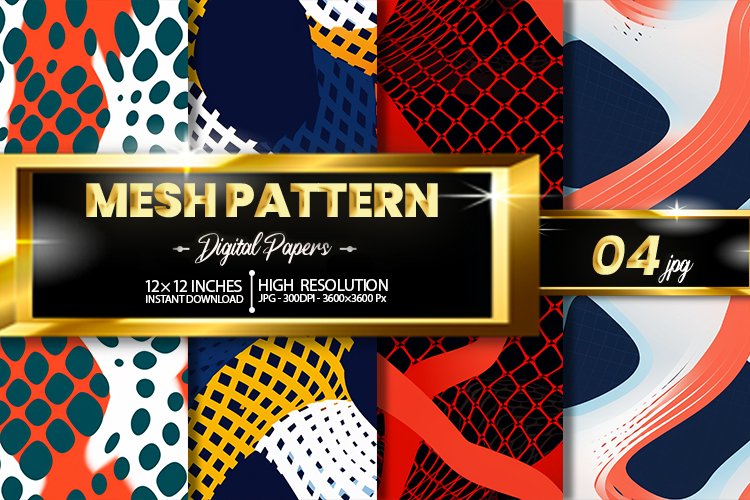 Mesh Pattern Digital Papers - 04 Variations