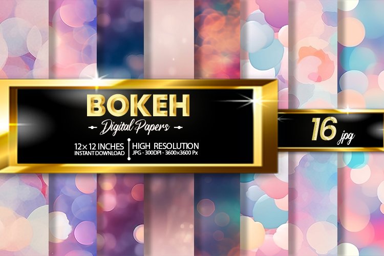 Bokeh Digital Papers Bundle (3446871)