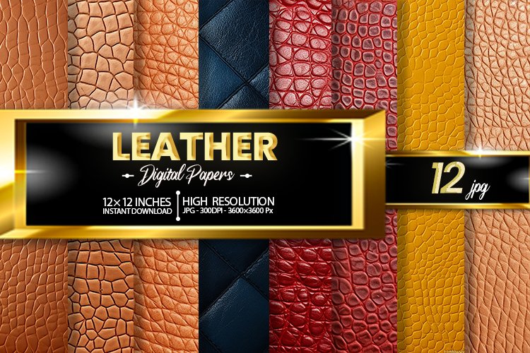 Leather Digital Papers Bundle (3452962)