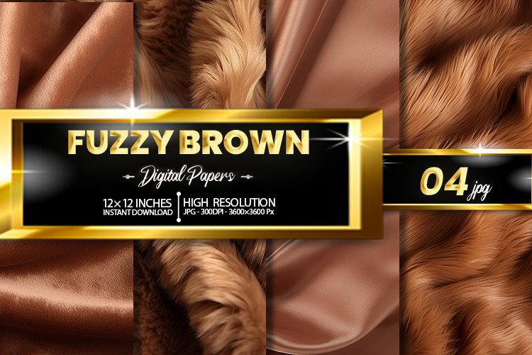 Fuzzy Brown Digital Papers