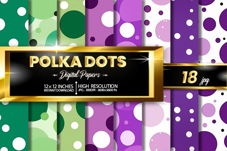 Polka Dots Digital Papers (4232184)