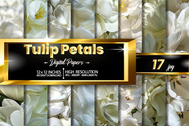 Tulip Petals Digital Papers Bundle