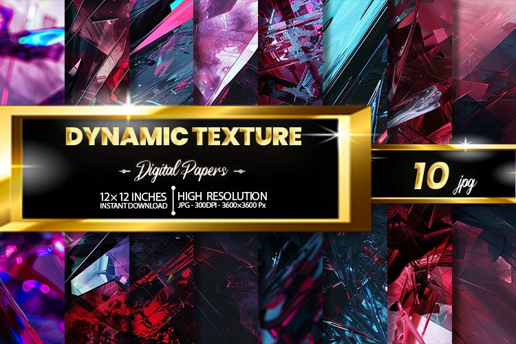 Dynamic Texture Digital Papers Bundle