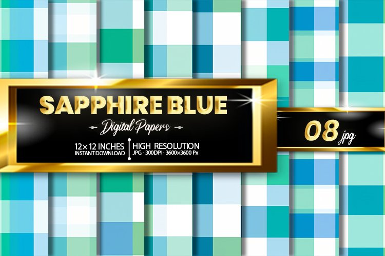 Sapphire Blue Digital Papers (4234946)