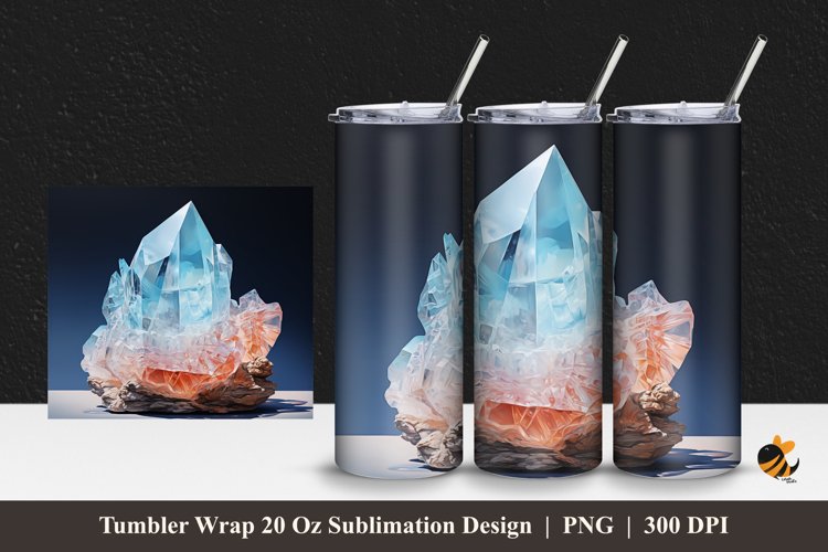 Rare Diamond Tumbler Wrap Sublimation Design 1