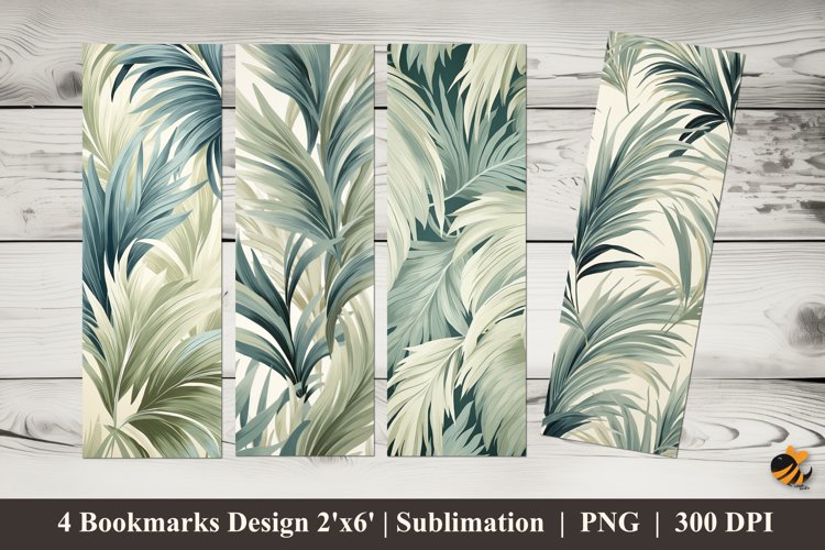 Palm Leaves Bookmarks Sublimation Design
