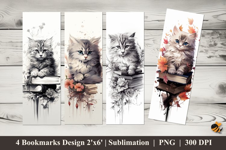 Genius Cat Bookmarks Sublimation Design