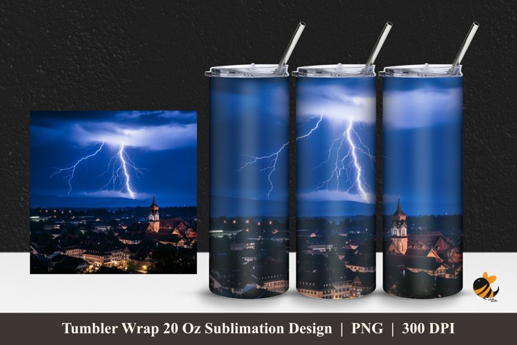 Lightning Phenomenon Tumbler Wrap Sublimation (4417409)