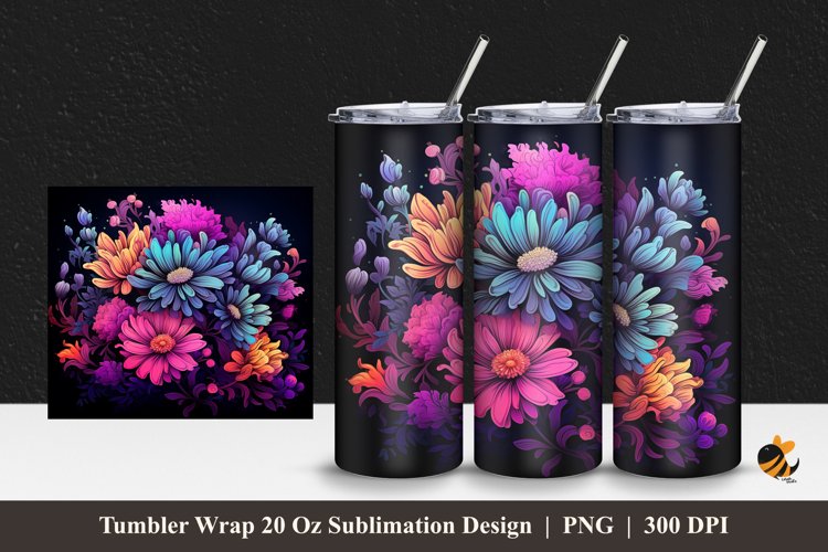 Dazzling Exotic Tumbler Wrap Sublimation Design 1