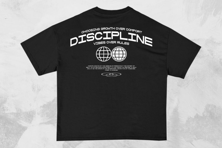 Discipline Streetwear Typography T-shirt Design