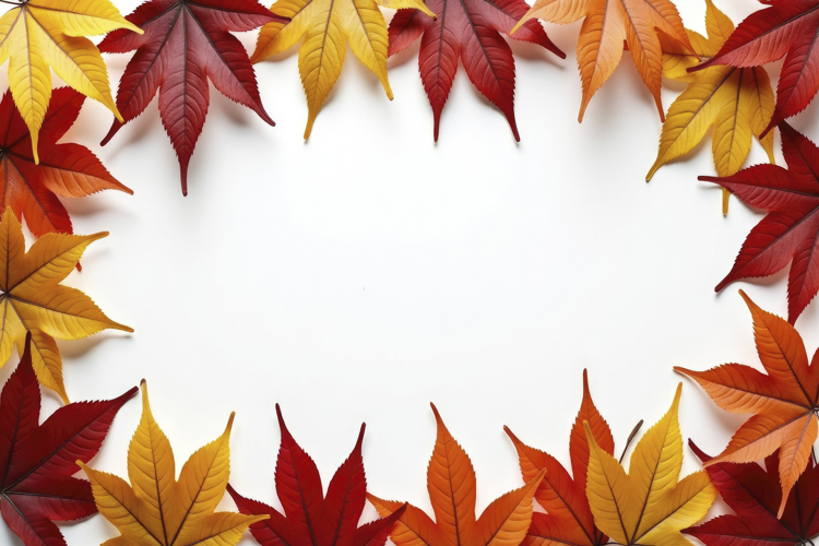 Autumn Leaves Frame Background Wallpaper