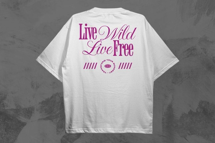 Live Wild Live Free Typography Streetwear T-shirt Design