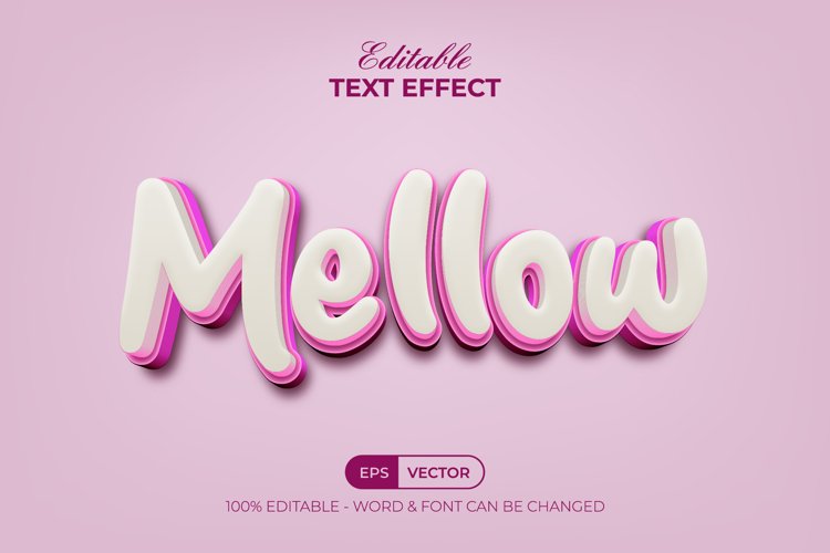 Mellow Text Effect Pink Style