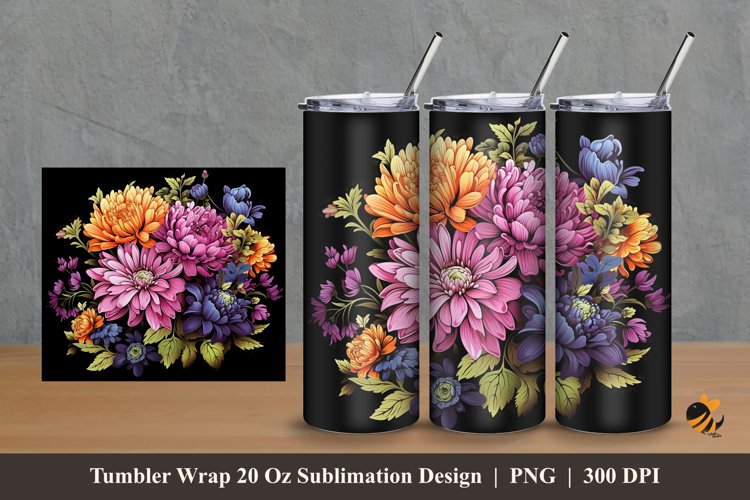Dazzling Exotic Tumbler Wrap Sublimation Design 2