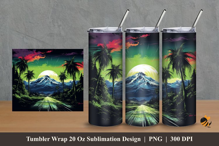 Green Nature Panoramic Tumbler Wrap Sublimation (4904831)