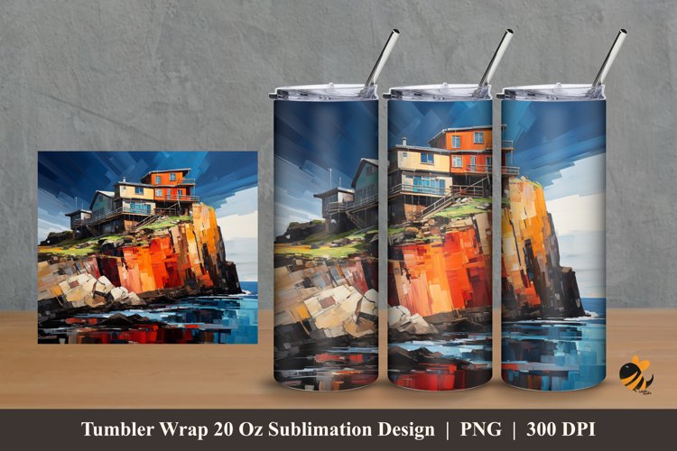 Painting Flats House Tumbler Wrap Sublimation (3870002)