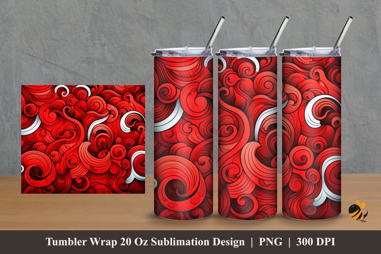 Handdrawn Art Tumbler Wrap Sublimation Design 2