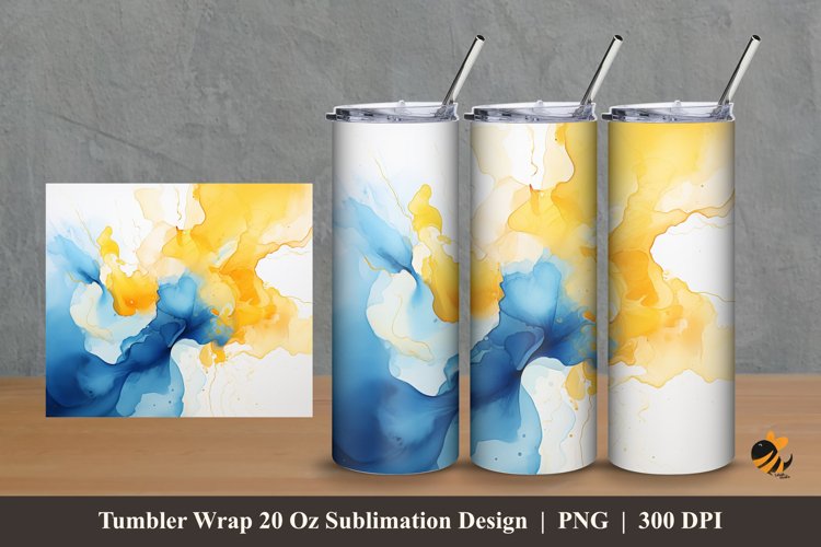 Abstract Painting Tumbler Wrap Sublimation Design (3618511)