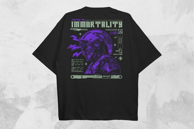 Fighting for Immortality Streetwear PNG T-shirt Design