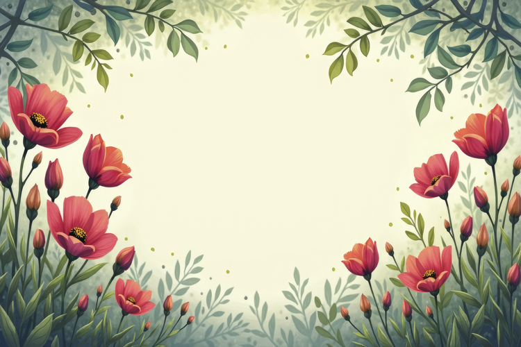 Floral Border Background Wallpaper (6539133)