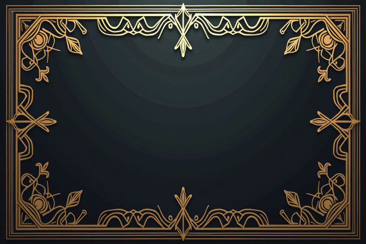 Gold Frame Art Background Wallpaper