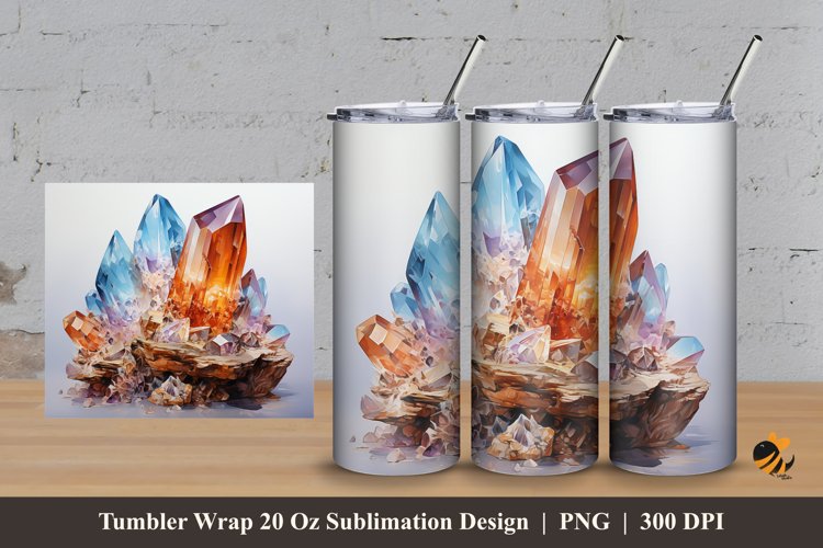 Diamond Stone Tumbler Wrap Sublimation Design 3