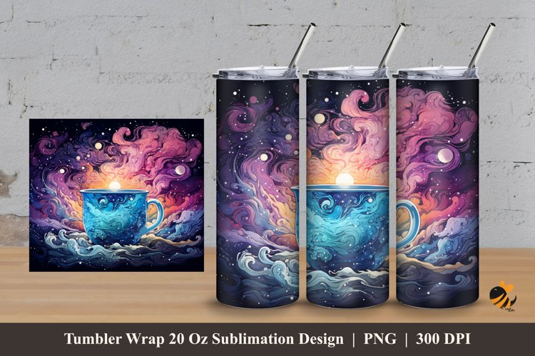 Fantasy Cup Tumbler Wrap Sublimation Design 3