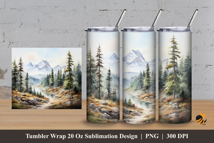 Cool Fresh Tumbler Wrap Sublimation Design 3