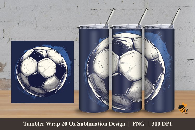 Soccer Ball Tumbler Wrap Sublimation Design 3 (3246634)