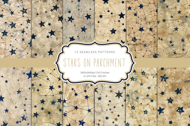 Vintage Stars Seamless Patterns