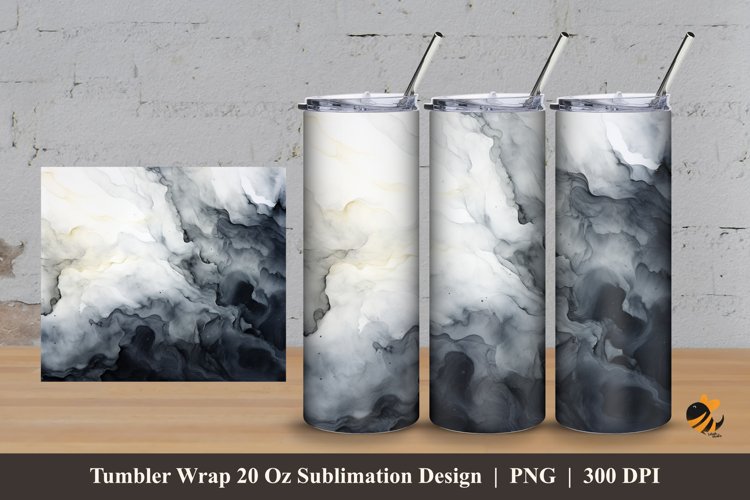 Gray Mixture Tumbler Wrap Sublimation Design 3
