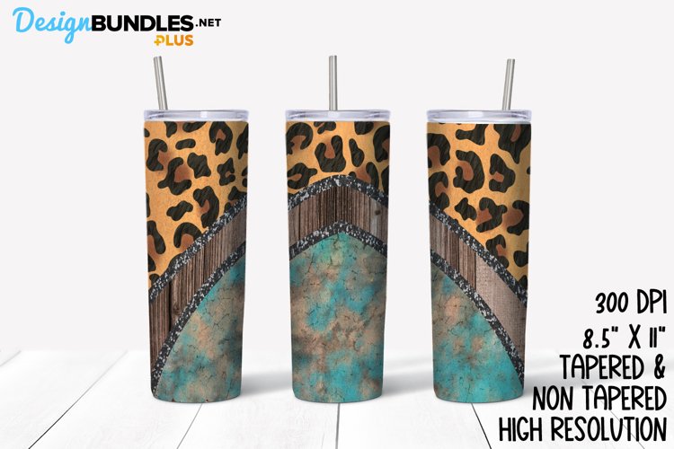 Leopard Turquoise Tumbler Wrap