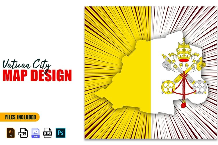 Vatican City Independence Day Map Design