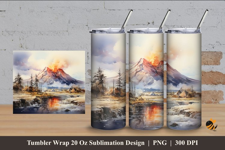 Erupting Volcano Wrap Sublimation Design 4