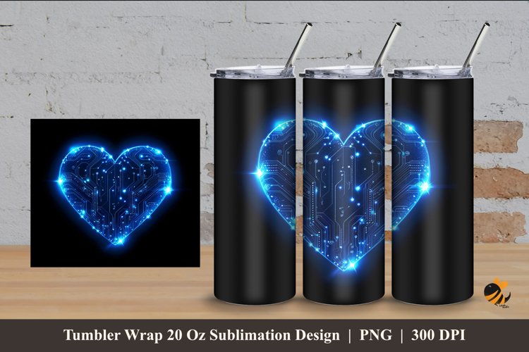 Circuit Love Tumbler Wrap Sublimation Design 4