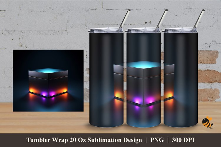 Black Box Tumbler Wrap Sublimation Design 4
