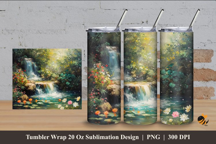 Beautiful Nature Tumbler Wrap Sublimation Design 4