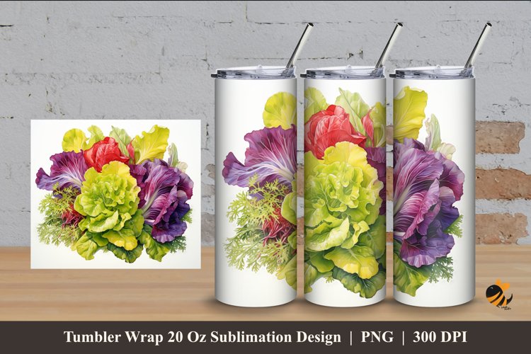 Natural Aroma Tumbler Wrap Sublimation Design 4