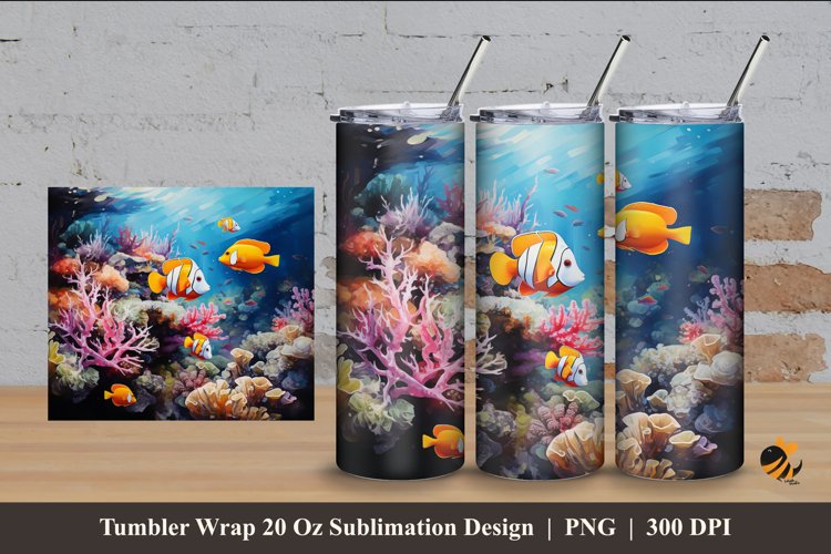 Natural Euphoria Tumbler Wrap Sublimation Design 4