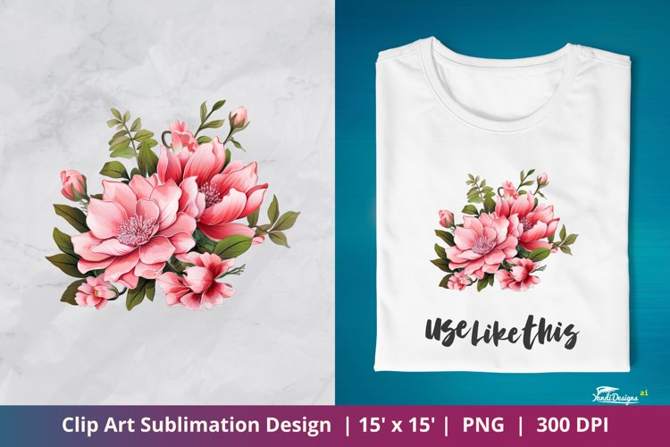 Beautiful Spring Flower Clip Art Sublimation 4