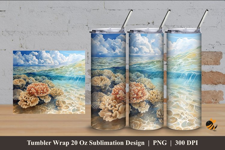 Ocean Exploration Tumbler Wrap Sublimation Design (3206213)