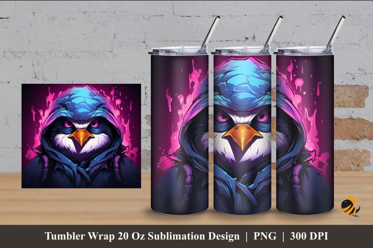 Master Penguin Tumbler Wrap Sublimation Design 4
